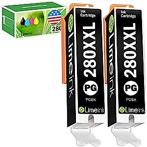 Limeink Compatible Ink Cartridge Replacement for Canon Ink 280 Cartridges 280xxl PGBK for Canon Ink Cartridges for Canon 280 Ink Cartridges for Canon TR8520 Ink Cartridges 2 BK
