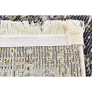 Unique Loom Baracoa Collection Area Rug - La Cabana (2' 2" x 6' 1" Runner, Fume Gray/ Brown)