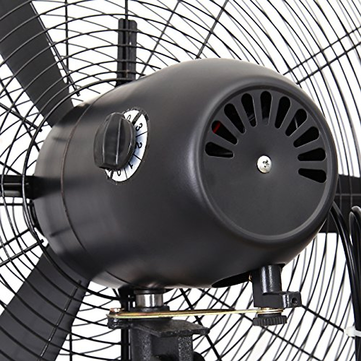 Iglobalbuy 30 Inch Industrial Fan Commercial Pedestal High Velocity Fan Standing Floor Fan, Heavy Duty Adjustable Height Oscillating 3-speed Fan for Shop Garage Warehouse Residential Patio