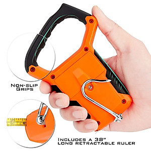 KastKing Fish Scale with Floating Lip Gripper, Water Resistant, Dual Mode – 110 LBS/50 Kg, Light and Strong ABS Frame, Non-Slip Handle, Retractable 38” Tape Measure and Floating Lip Gripper Combo