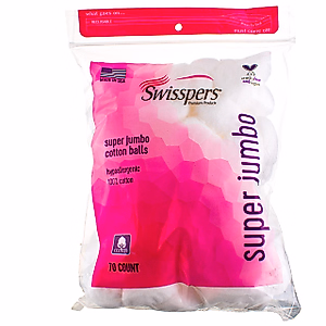 Swisspers Super Jumbo Cotton Balls 70 ea ( Pack of 6)