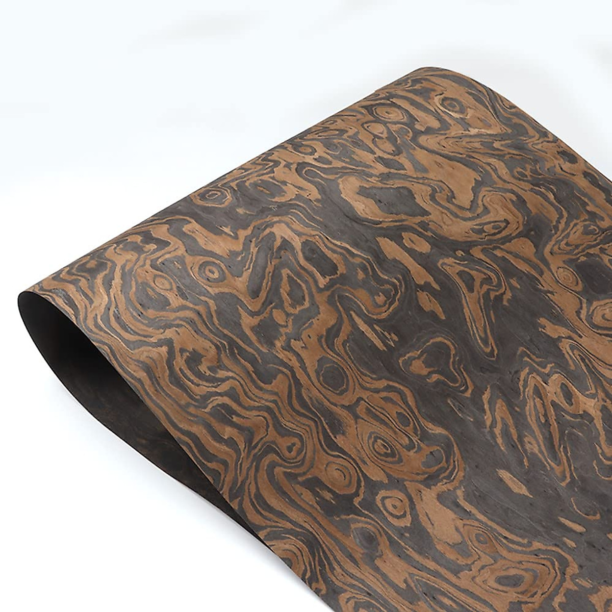 Aibote Technology Art Totem Black Walnut Burl Wood Veneer Sheet(60x250CM) Furniture Restoration Sheets for Loudspeaker Speaker Showcase Cabinets Table Shelves Kitchen Furniture Hotel
