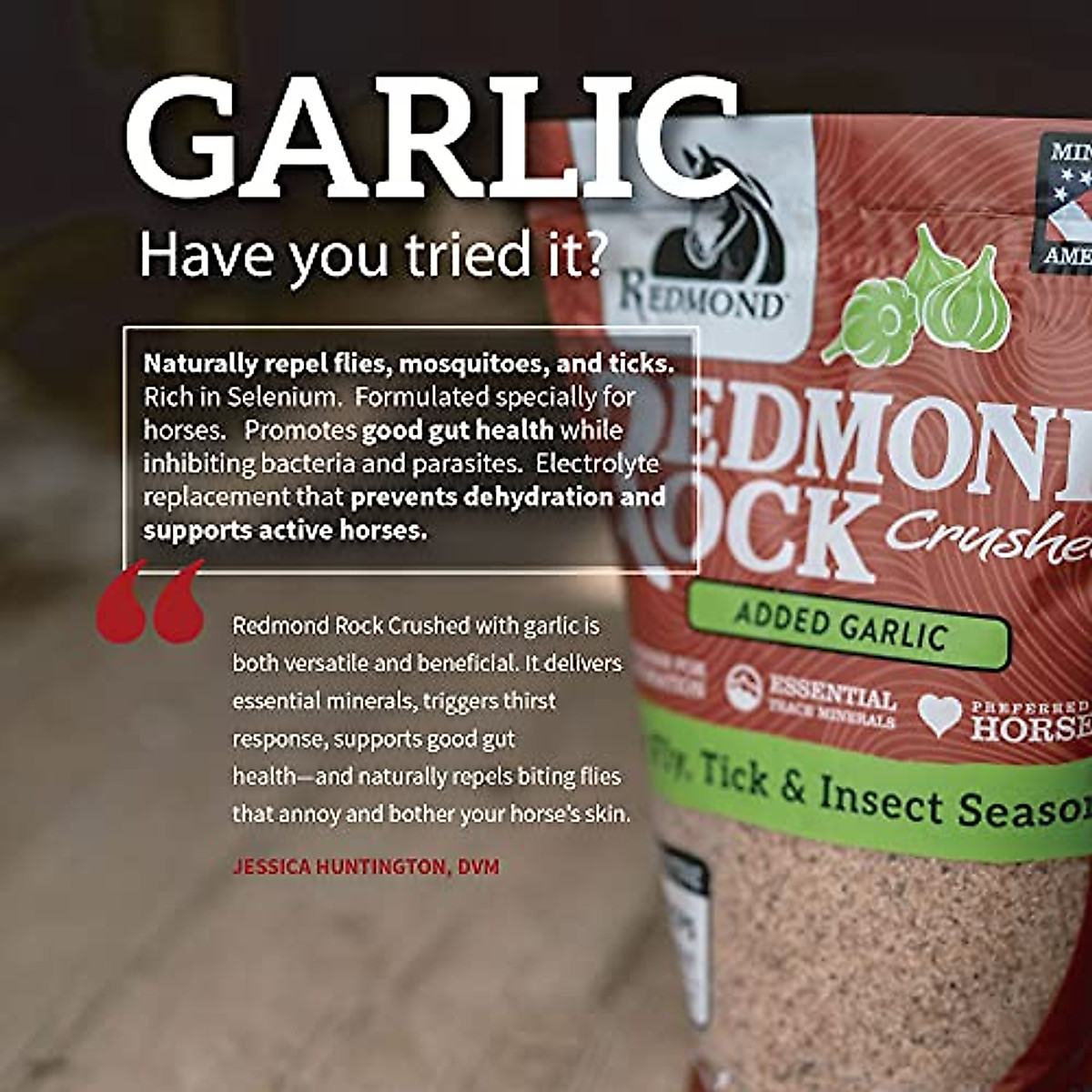 REDMOND Daily Red Garlic | Horse Minerals & Vitamins Supplement | Garlic for Horses