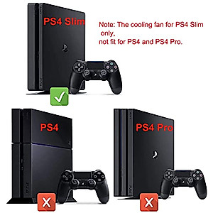 Linkhood Cooling Fan for PS4 Slim, External USB Cooler Game Console Cooling Fan with Extra USB3.0 Port for Sony Playstation 4 Slim Console (for PS4 Slim Only)