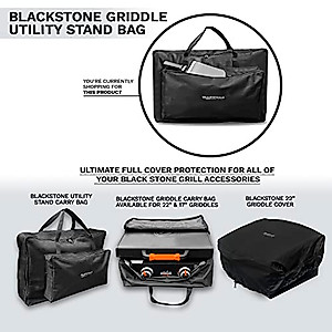 Redwood Grill Supply Stand Carry Bag for Blackstone 17/22 Inch Griddles, Portable Tabletop Grills and BBQ Utensils. Heavy Duty Waterproof Design for Camping, Roadtrips, Storage and Outdoor Use