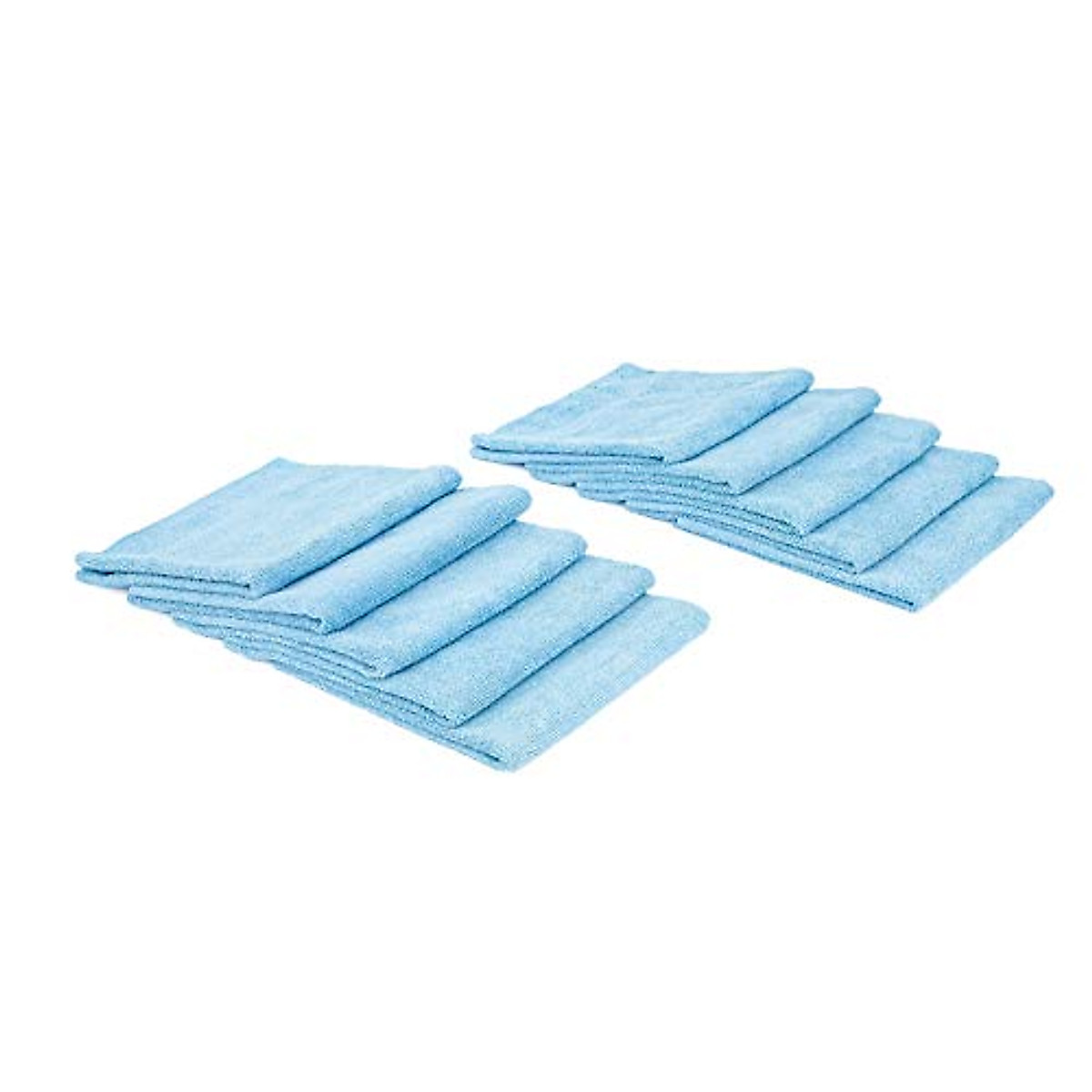 The Rag Company - Edgeless 300 - Microfiber Detailing Towels, Perfect for Removing Polishes, Sealants, and Glaze; Great for Interior Cleaning and Dirty Jobs; 300GSM, 16in x 16in, Light Blue (10-Pack)