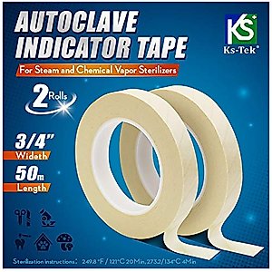 Ks-Tek Autoclave Tape-Sterilization Tape (3/4" Wide) 50m 2Roll