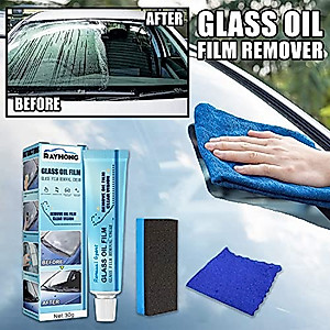 VSDNU 3 Pack Car Glass Oil Film Cleaner, Car Glass Oil Film Remover