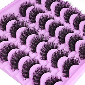 Lashes That Look Like Extensions False Eyelashes Natural Look Fluffy Wispy Faux Mink Lashes 16mm Fake Eye Lashes Pack by Kiromiro