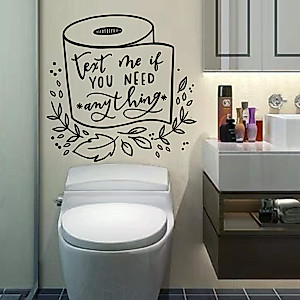 NC Home Stickers Toilet Rules Bathroom Decals Wall Quotes Vinyl Stickers Wall Art Decor for Bathroom Large Wall Sticker Home Decorations.