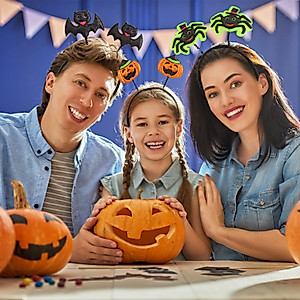FOIMAS 6pcs Halloween Headbands,Pumpkin Spider Bat Ghost Headband for Kids Girls Boys Halloween Costume Party Decoration Supply