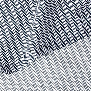 Lacoste 100% Cotton Percale Sheet Set, Herringbone Print, Vintage Indigo, King