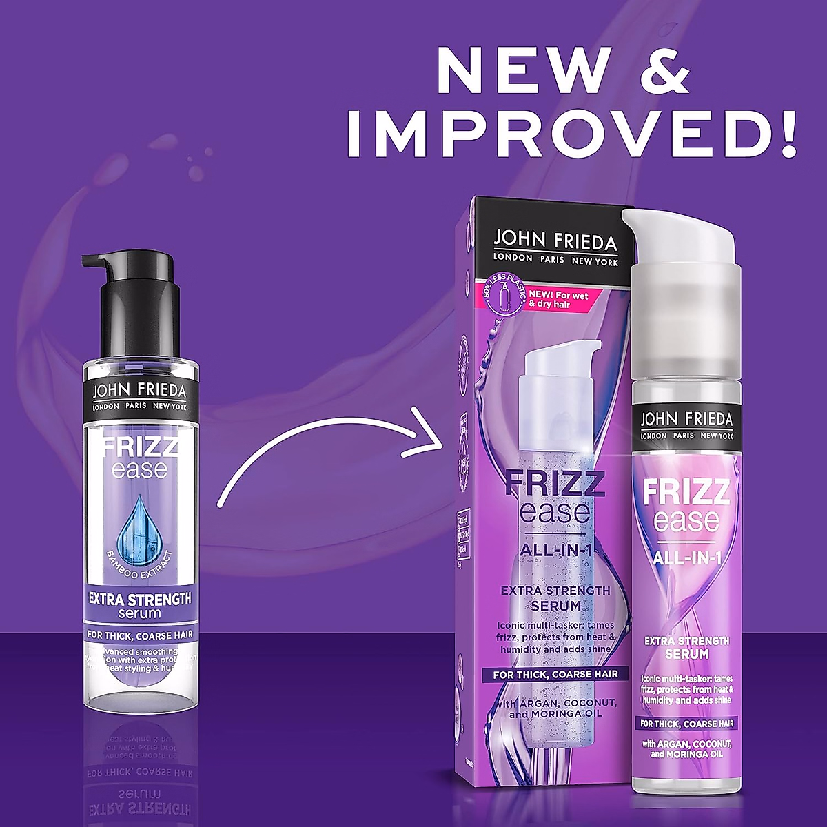 John Frieda Frizz-Ease Extra Strength 6 Effect Serum, 1.69 Ounce (3 Pack)