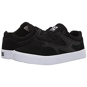 DC Men's Kalis Vulc Low Top Casual Skate Shoe, Black/White, 10 D M US