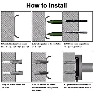 Makidar Hair Dryer Holder Stainless Steel Chromed (Black)