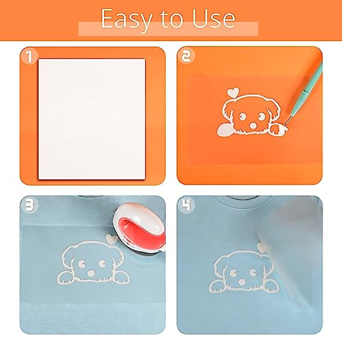 YRYM HT Heat Transfer Vinyl Roll - 12" x 45ft Red HTV Vinyl Roll for T-Shirts, Iron on Vinyl for All Cutter Machines - Easy to Cut & Weed for Heat Vinyl Design (Red)