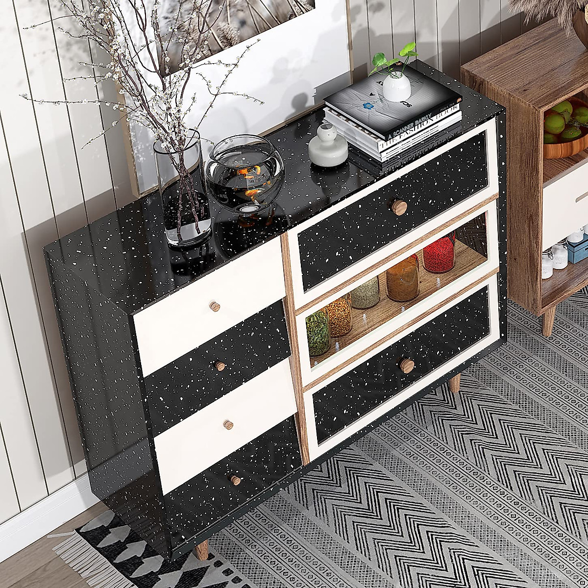 Livelynine Galaxy Black Granite Contact Paper for Countertops Waterproof Marble Countertop Peel and Stick Counter Top Covers Kitchen Wallpaper Self Adhesive Desk Vinyl Wrap Bathroom Sticker 15.8x78.8