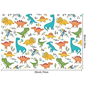 Camkuzon Birthday Wrapping Paper for Boys, Girls, Kids. 4 Cute Design Includes Monster,Car,Dinosaur.Gift Paper for Holiday,Party,Baby Shower-1 Pack Contains 10 Sheets-20 inch X 30 inch Per Sheet ,Folded Flat, Not Rolled