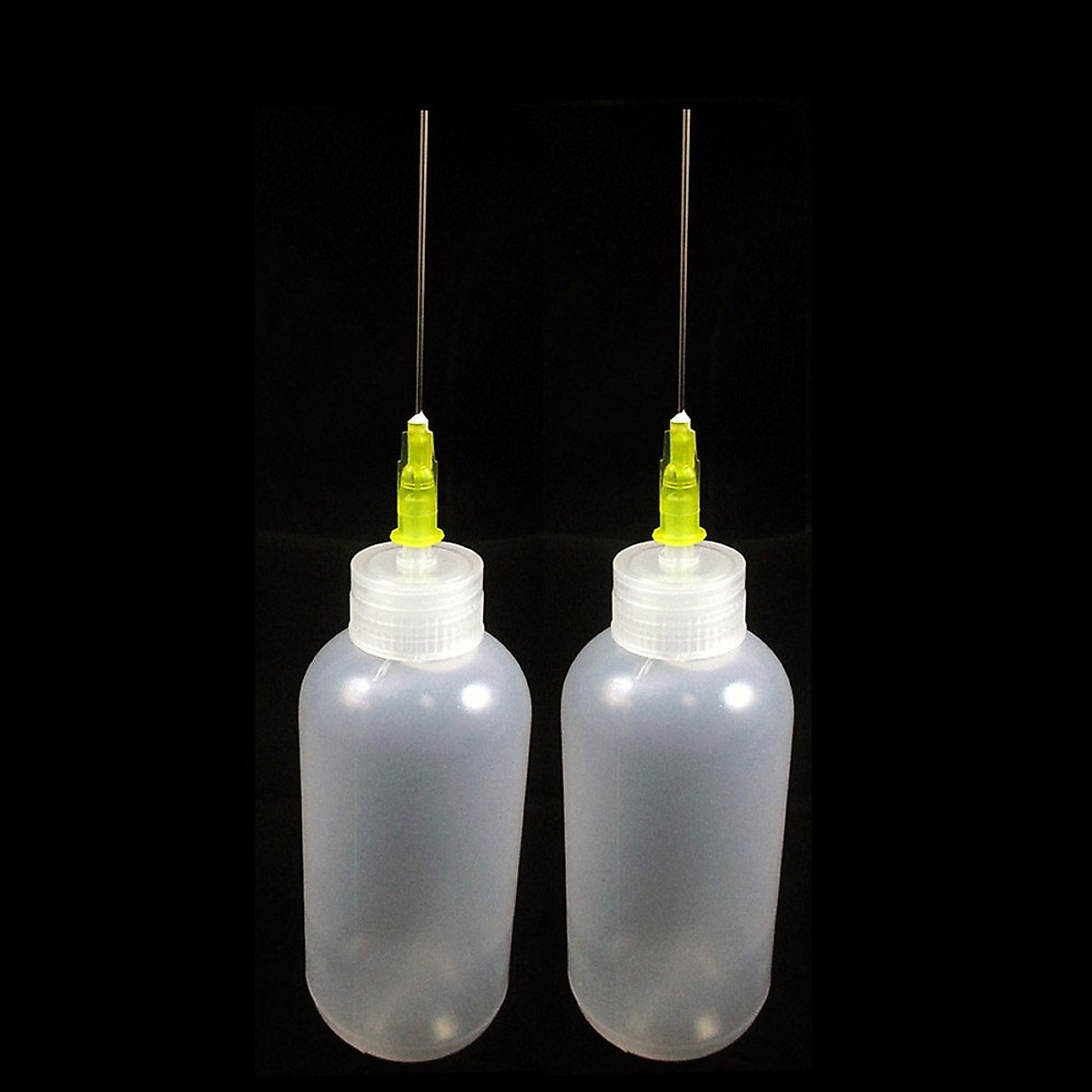 2 Needle Tip Bottle Liquid Flux Dispenser Oil Solvent Applicator Dropper 0.7 Oz
