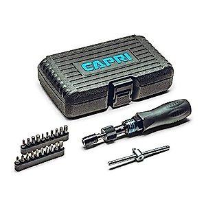 Capri Tools CP21075 Certified Limiting Torque Screwdriver Set, Small, Black, 10-50 in-lbs / Manual