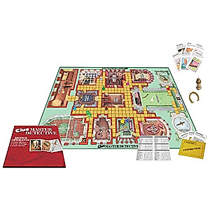 Clue Master Detective With Oversized Brass Tone Metal Weapons by Winning Moves Games USA, Largest Game of Clue Ever, for up to 10 Players, Ages 10 and Up