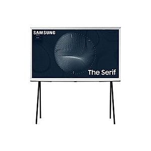 SAMSUNG 43-Inch Class The Serif LS01B Series - QLED 4K, I-Shaped Design, Anti-Reflection Matte Display, -Portable Easel -Stand, Ambient Mode+ Smart -TV -w/ Alexa Built-in (QN43LS01BAFXZA,Latest Model)
