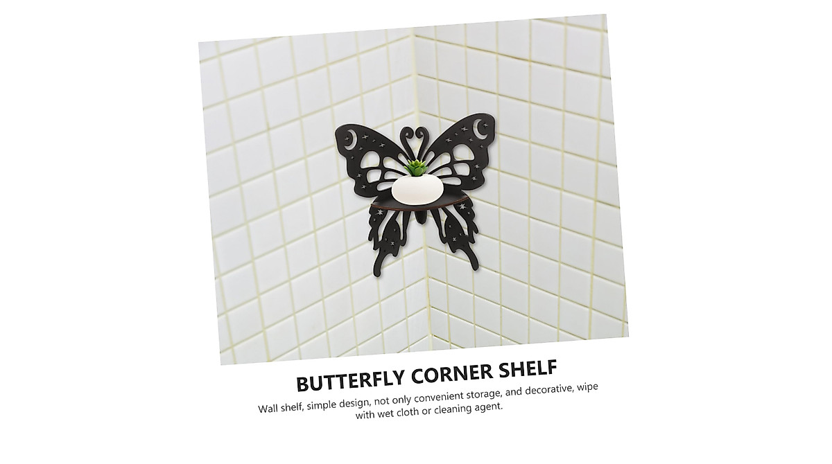 LIFKICH Butterfly Corner Shelf - Stylish Floating Storage