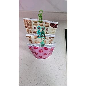 Chip Clips Bag Clips for Food Packages 20 Pcs PVC-Coated Waterproof and Rust-Proof Utility Clip for Clothespins Kitchen Food Snack Paper and Towel Curtain Clips