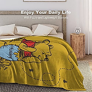 Cute Blanket Cartoon Plush Soft Warm Print Throws for Bed Couch Chair Living Room 60 x 50 in