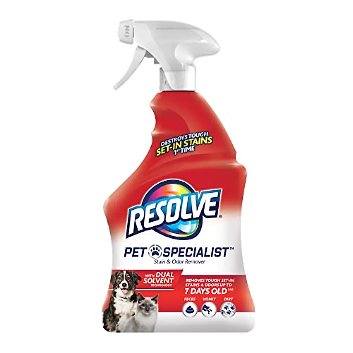 Resolve Pet Specialist Carpet Cleaner, Stain Remover and Odor eliminator trigger, Floor and Upholstery Cleaner, 32 oz (Packaging may Vary)