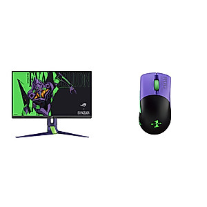 ASUS ROG Strix 27” 1440P EVA Edition HDR Gaming Monitor (XG27AQM-G) - QHD (2560 x 1440) & ROG Keris Wireless EVA Edition Gaming Mouse, Tri-Mode connectivity