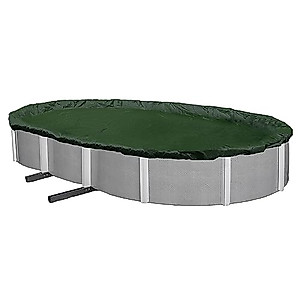 Blue Wave BWC815 Silver 12-Year 12-ft x 20-ft Oval Above Ground Pool Winter Cover,Forest Green