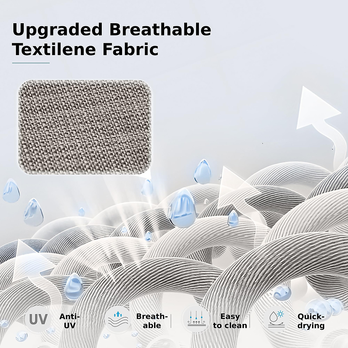 MFSTUDIO 4 Pieces Patio Sling Dining Swivel Chairs with Steel Metal Frame, Weather Resistant Outdoor Furniture Bistro Backyard Deck Chairs