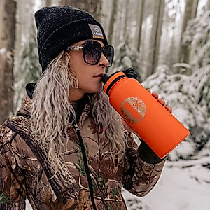 Tempercraft 32 oz Vacuum Insulated Sport Bottle | Custom Laser Engraved Options | Stainless Steel, Double-Walled, Wide Mouth (River - Blank)