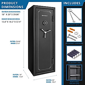 Barska FV-1000 Fire Safe Vault, Black, One Size