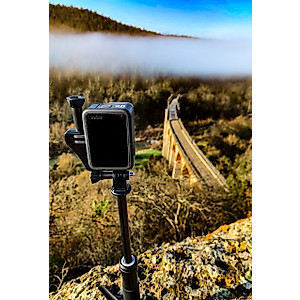Dreampick Black Vertical Mount for GoPro Hero 4/5/6/7/8/9, DJI Osmo Action, Compatible with iPhone