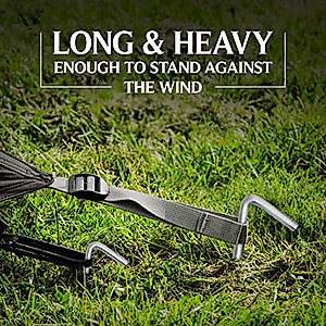 RAM-PRO Tent Garden Stakes Heavy Duty, Galvanized Steel Pegs Rust-Free Garden Edging Fence Hook, Landscape Pins | for Outdoor Camping, Soil Patio Gardening, & Canopies (60)