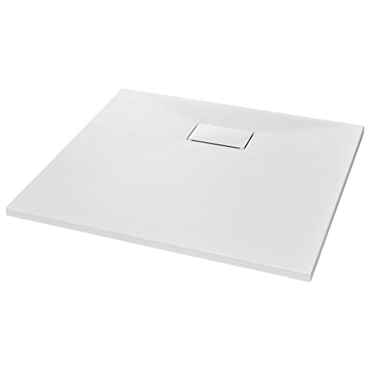 vidaXL Shower Base Tray Home Indoor Plumbing Fixture Hardware Part Skid Resistant Bathroom Base Shower Receptor Tray SMC White 35.4"x31.5"