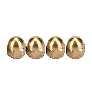 Brass Acorn Nut Kit Dome Head Hex Nuts Set Vehicle Fasteners M3- Fix Tires (M6, 20pcs)