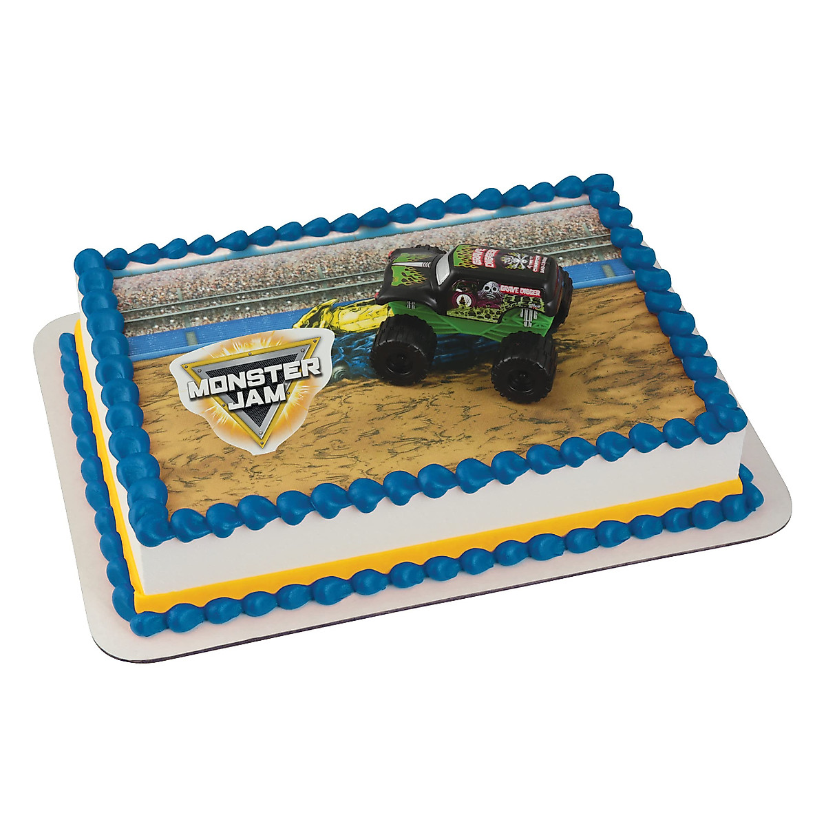 DecoSet Monster Jam Full Throttle Fun Cake Topper, 2-Piece Toppers Set with Keepsake Truck and DecoPic