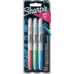 Sharpie 3ct Metallic Assorted Colors Multicolor