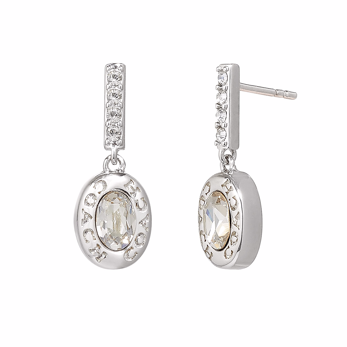 Coach Women's Signature Bar Drop Earrings