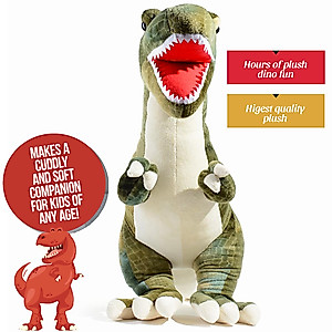 PREXTEX 15" Large Plush Dinosaur T-Rex Large Cuddly Soft Dinosaur Toys for Kids