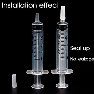 MEETOOT 50pcs Luer Lock Syringe Tip Caps Disposable Plastic Syringe Cap for Liquid Sampling in the Laboratory