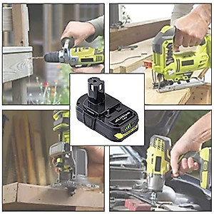 3.0Ah for Ryobi 18V Lithium-ion ONE+ Plus Battery P102 P103 P104 P105 P107 P108 P109 P122 Cordless Power Tools 2 Packs