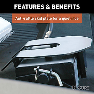 CURT 16116 E16 5th Wheel Hitch with Base Rails, 16,000 lbs