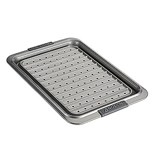 Anolon 2-Piece Steel Crisper Pan Set, Graphite