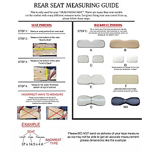 Club Car DS "STAPLE ON" Golf Cart Seat Cover With Matching Rear Facing Seat Cover (2 Stripe)