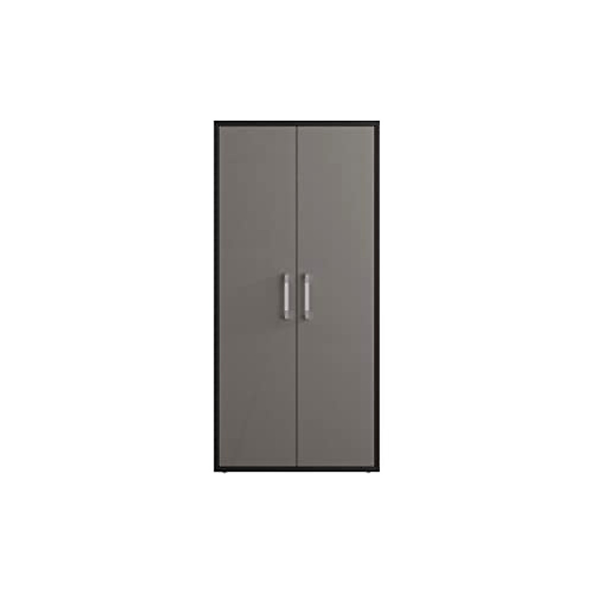 Manhattan Comfort Eiffel Garage Cabinets and Storage System, Set of 3, Matte Black and Grey