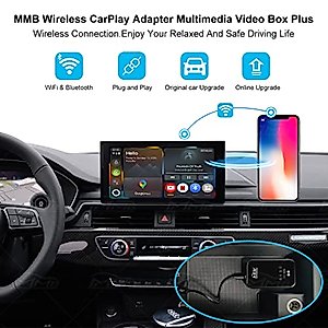 Smart World Company MMB 11.0 Android OS Video Streaming Adapter for Carplay and Android Auto Media interfaces enables app Download Music Video Navigation USB Type-C HDMI